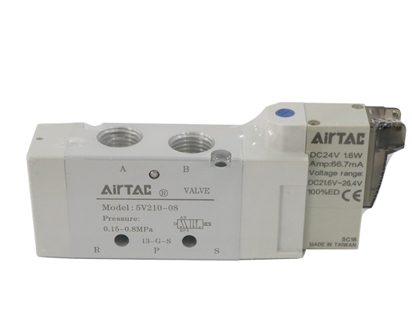 AirTAC 6V Series, 2 Position, 4 Way, Single Solenoid Valve